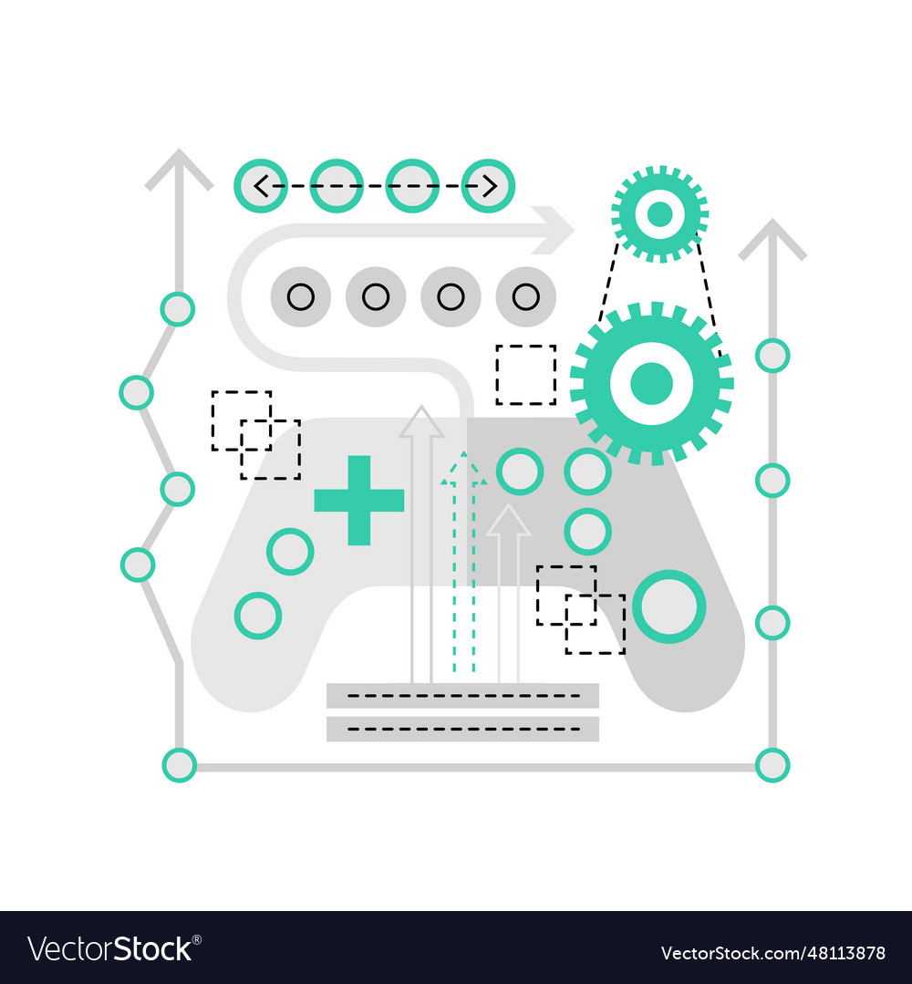 Game Pad Controller Royalty Free Vector Image Vectorstock
