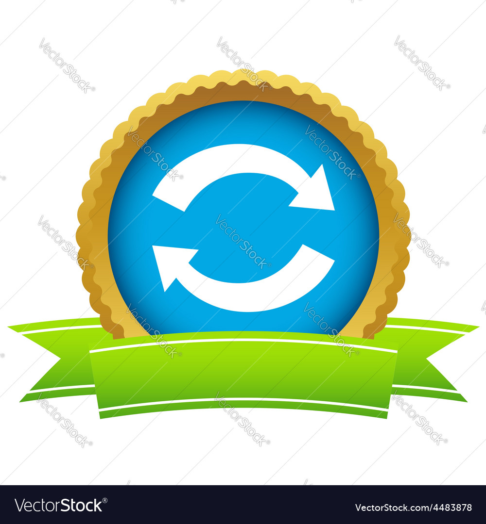 Gold reverse logo Royalty Free Vector Image - VectorStock