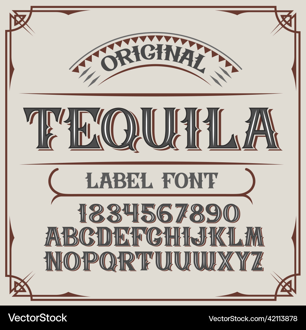 Good handcrafted font for any label design Vector Image