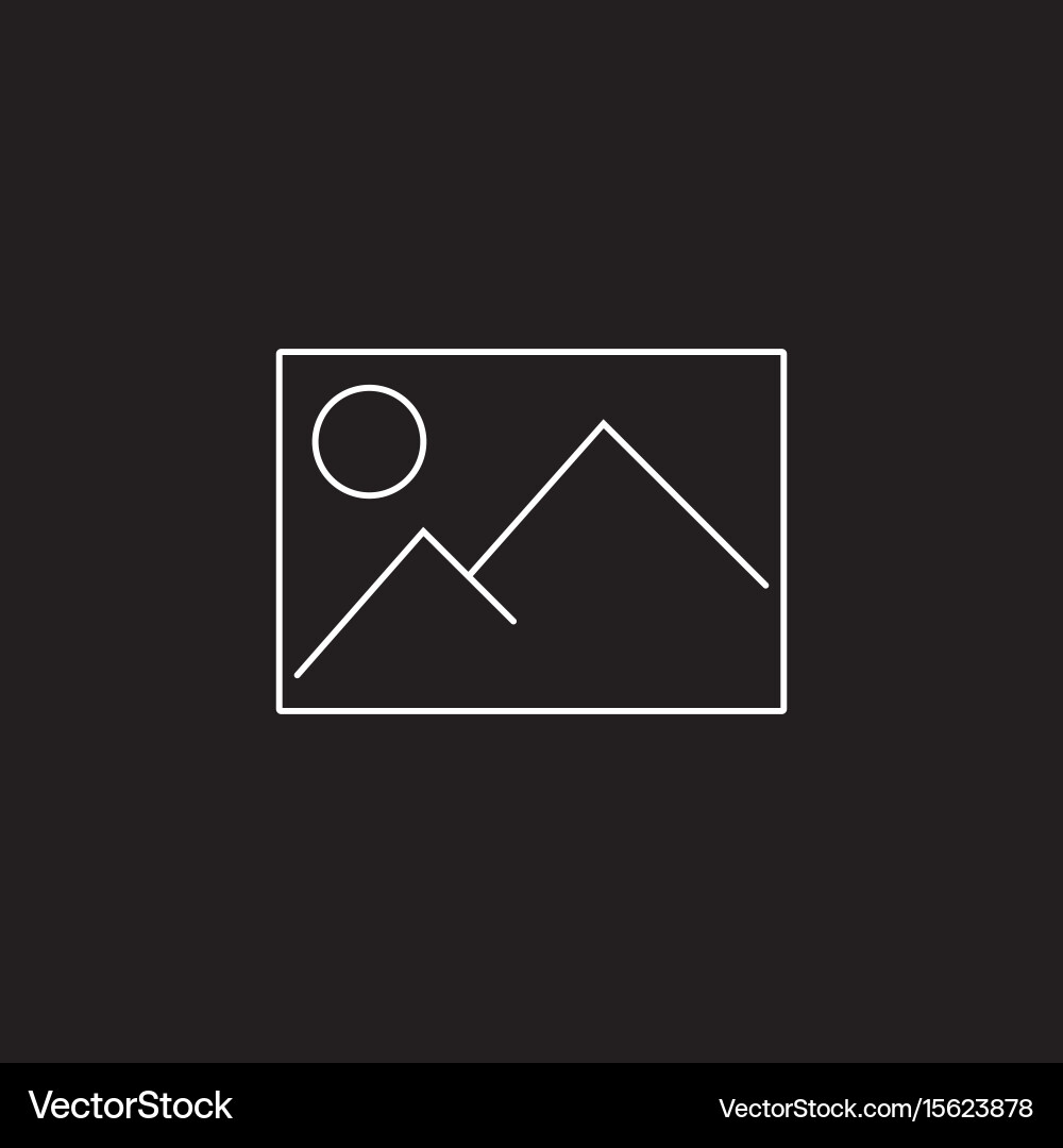 Image line icon picture outline logo Royalty Free Vector