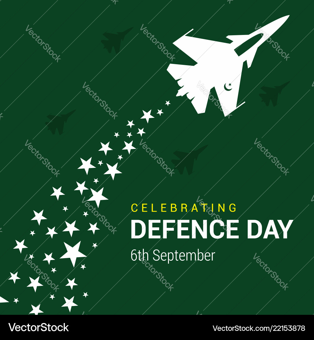 Pakistan defence day design Royalty Free Vector Image