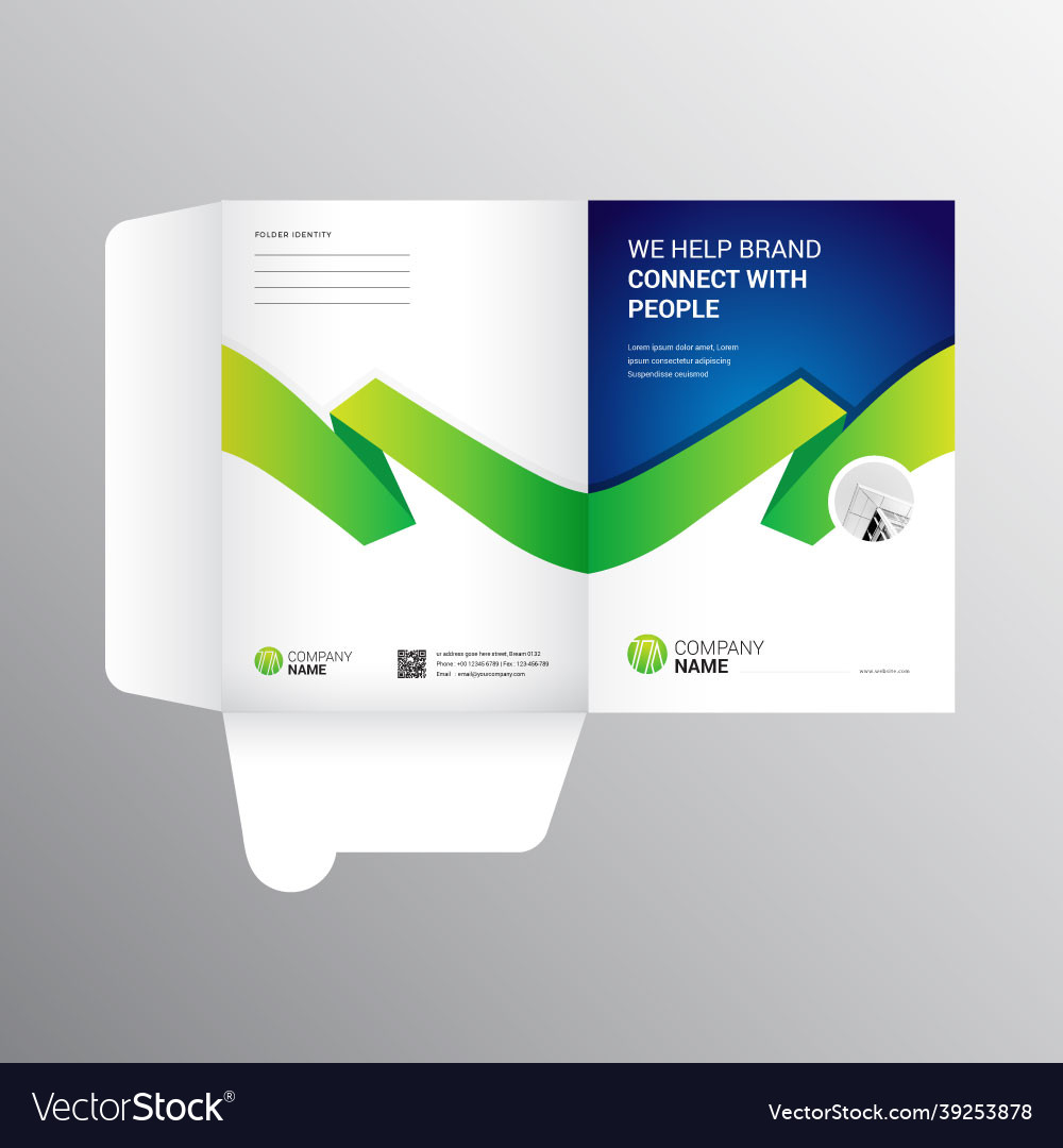 Presentation folder Royalty Free Vector Image - VectorStock