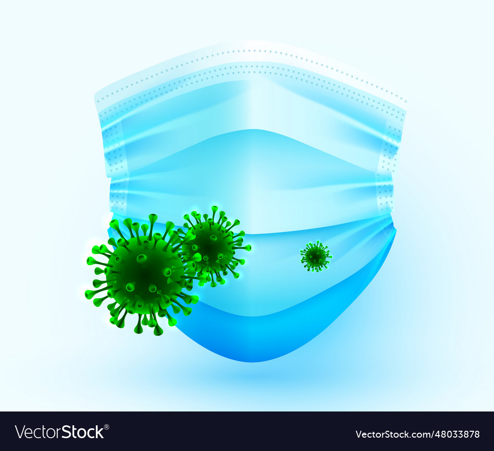 Realistic protective medical face mask virus Vector Image