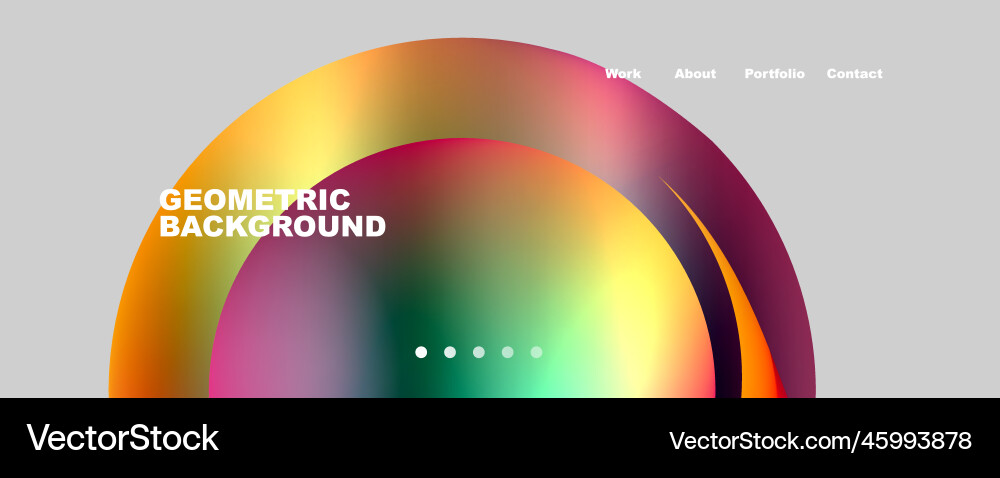 Round shapes and circles geometric abstract Vector Image
