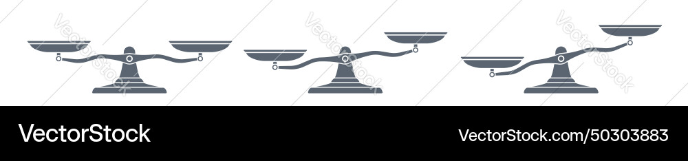 Balance sign scale symbol isolated background Vector Image