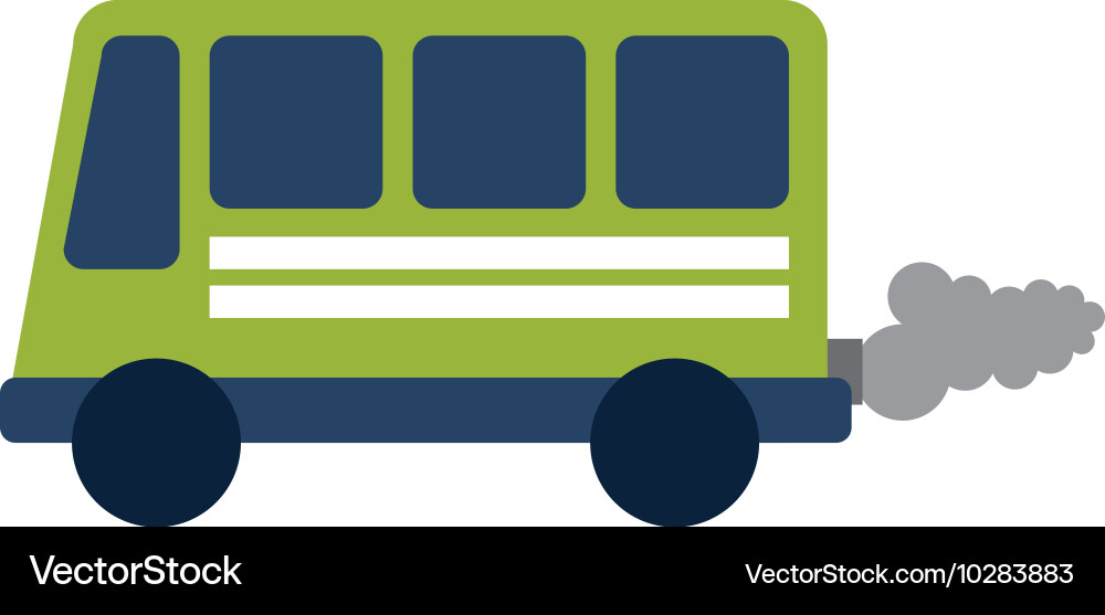 Bus vehicle transport isolated icon Royalty Free Vector