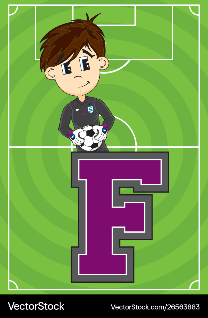 F is for football Royalty Free Vector Image - VectorStock