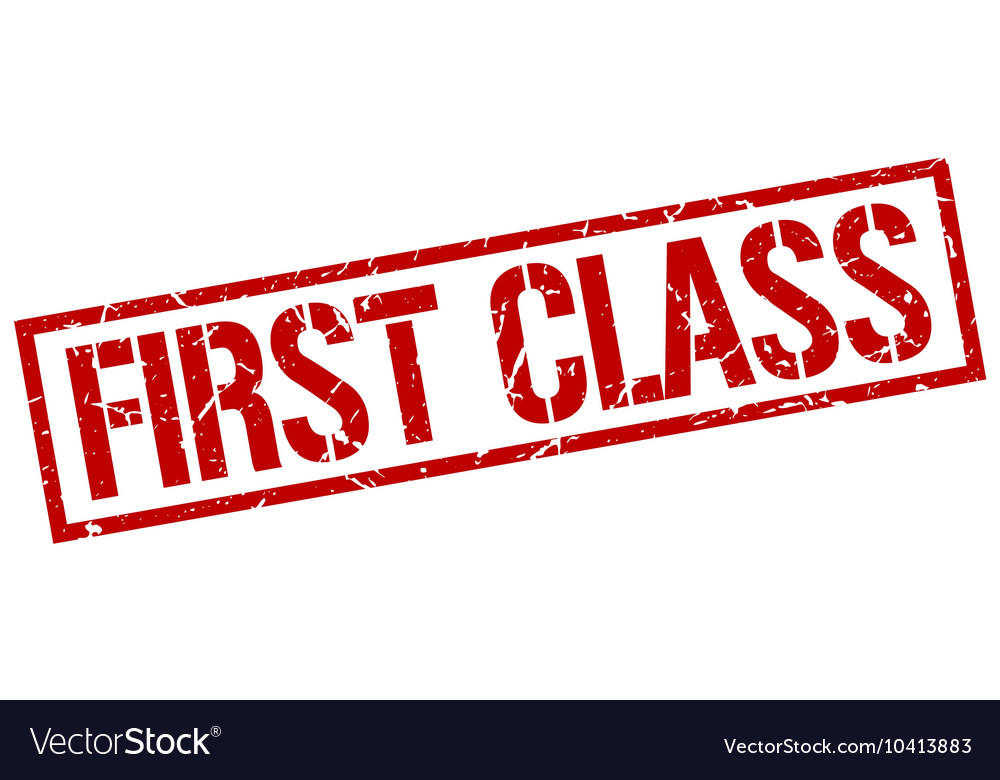First class stamp Royalty Free Vector Image - VectorStock