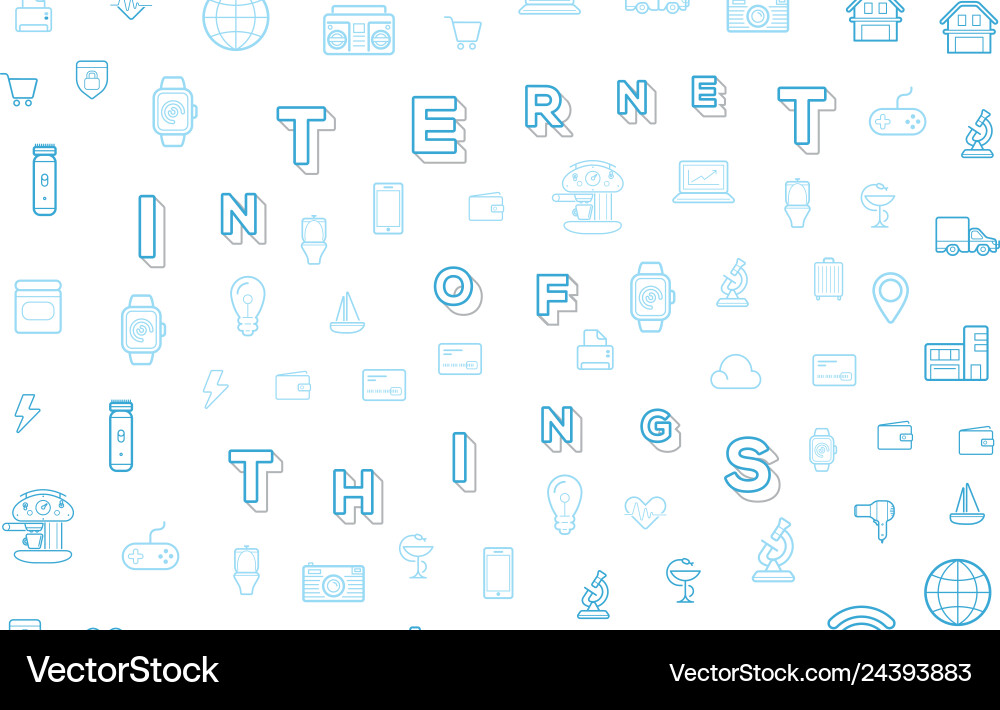 Internet of things iot devices and connectivity Vector Image