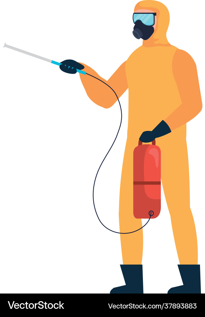 Isolated disinfection person Royalty Free Vector Image