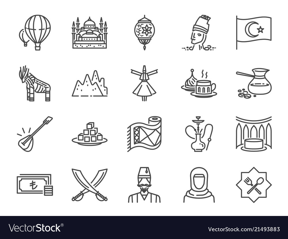 Turkey icon set Royalty Free Vector Image - VectorStock
