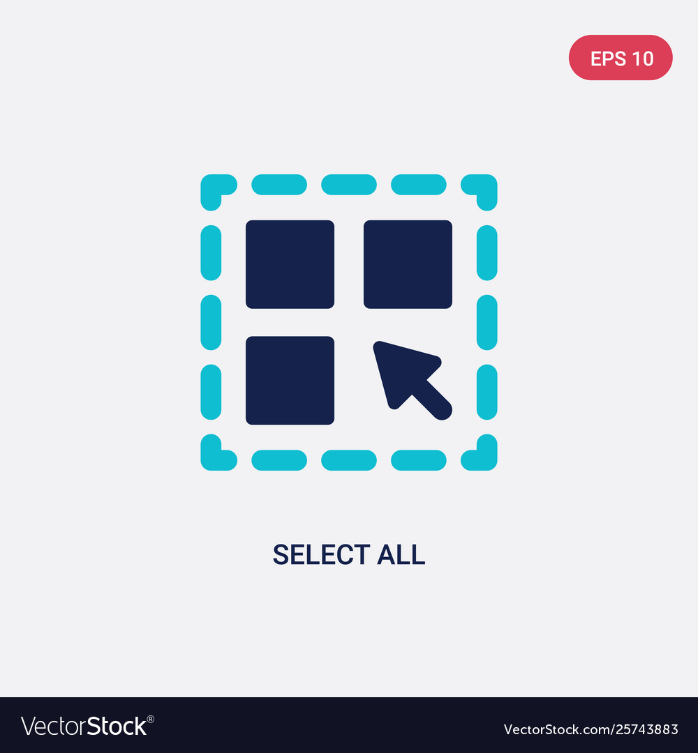 Two color select all icon from geometry concept Vector Image