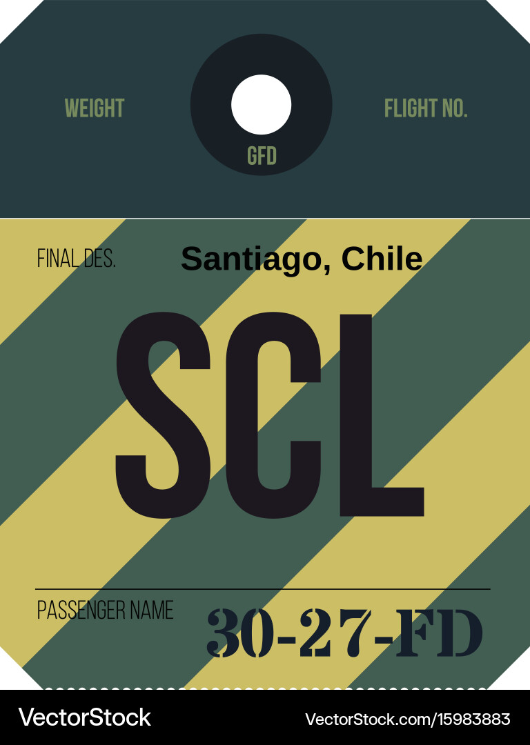 Vintage luggage tag Royalty Free Vector Image - VectorStock