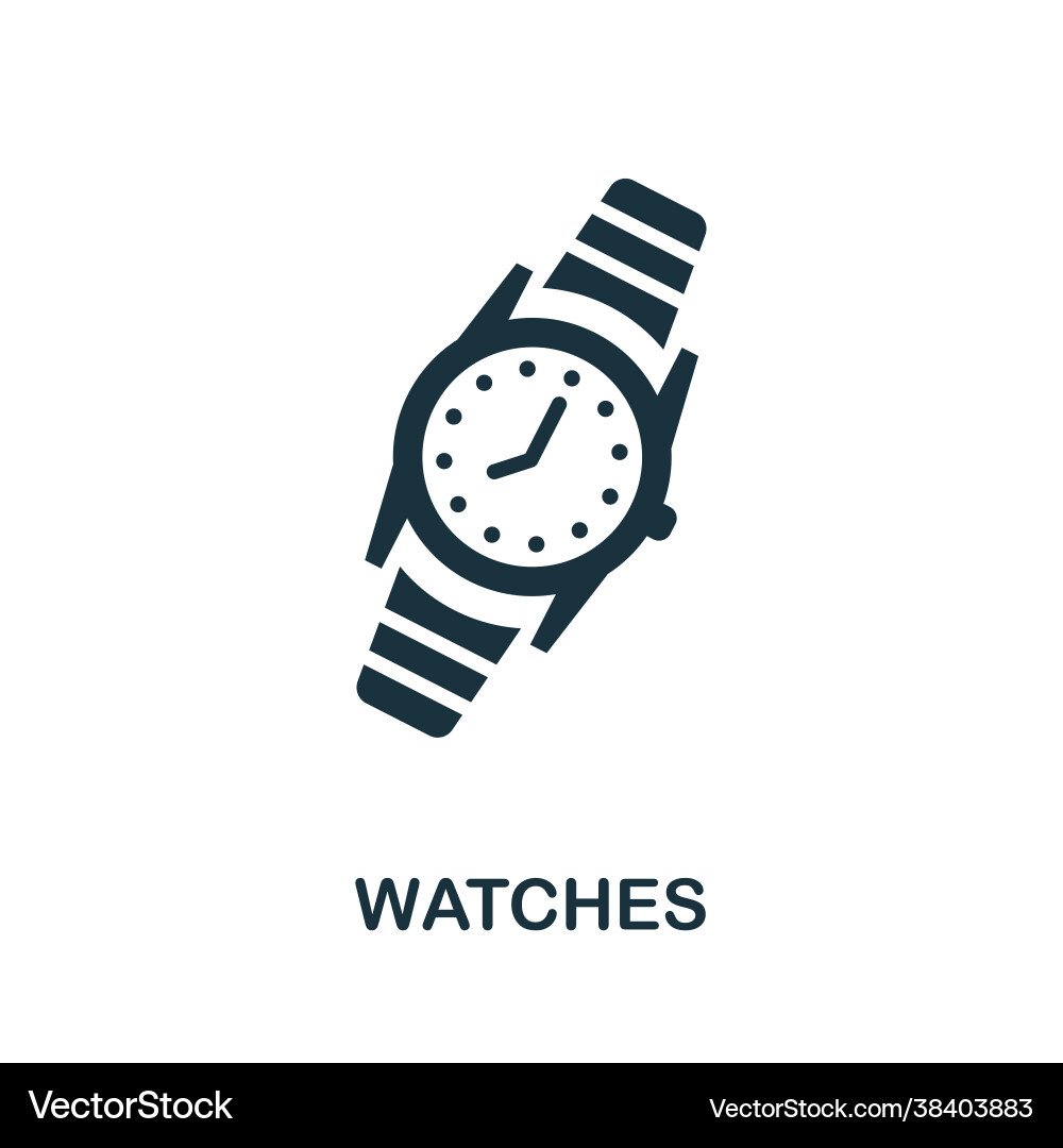 Watches icon simple element from jewelry Vector Image