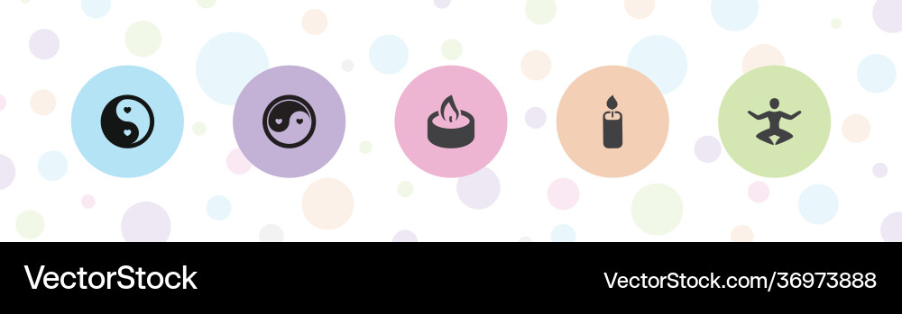 5 spiritual icons Royalty Free Vector Image - VectorStock
