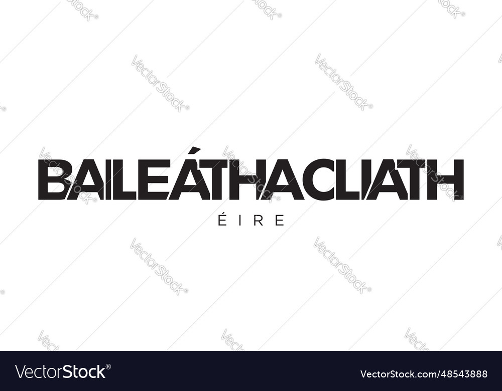 Baile atha cliath in the ireland emblem Royalty Free Vector
