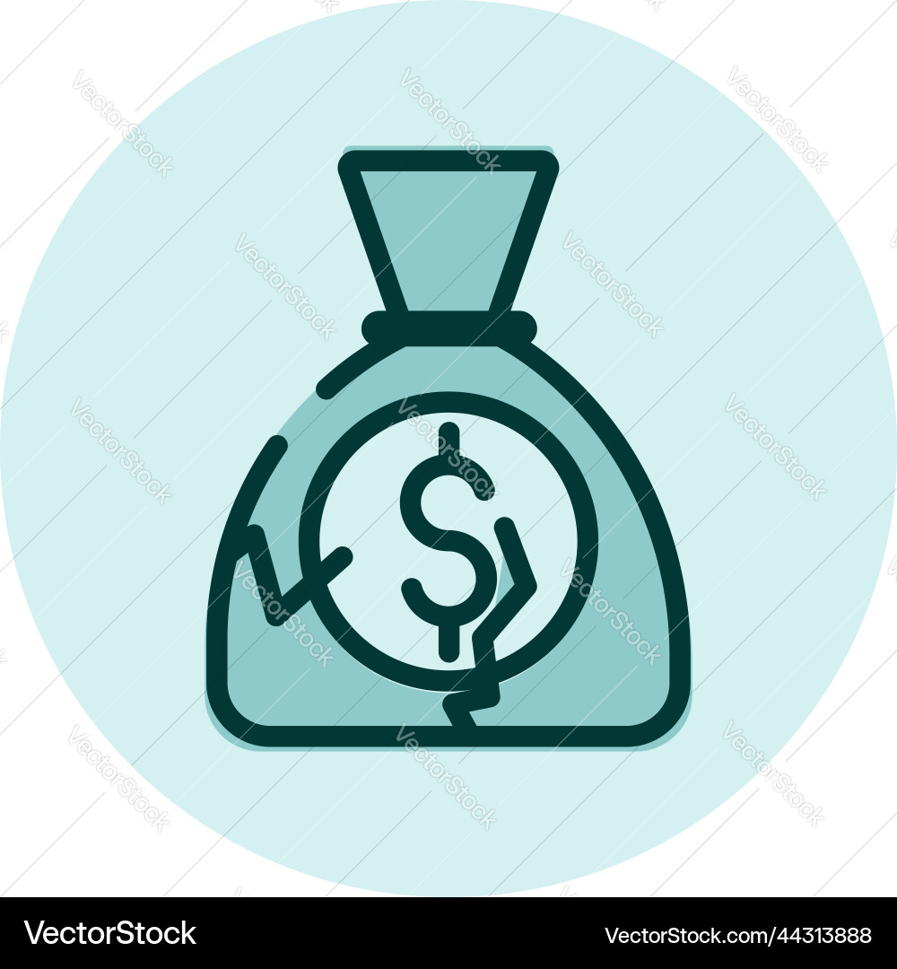 Broke business on a white background Royalty Free Vector