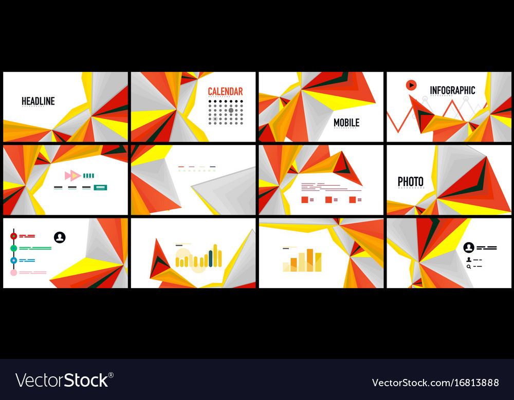 Modern triangle presentation template Royalty Free Vector