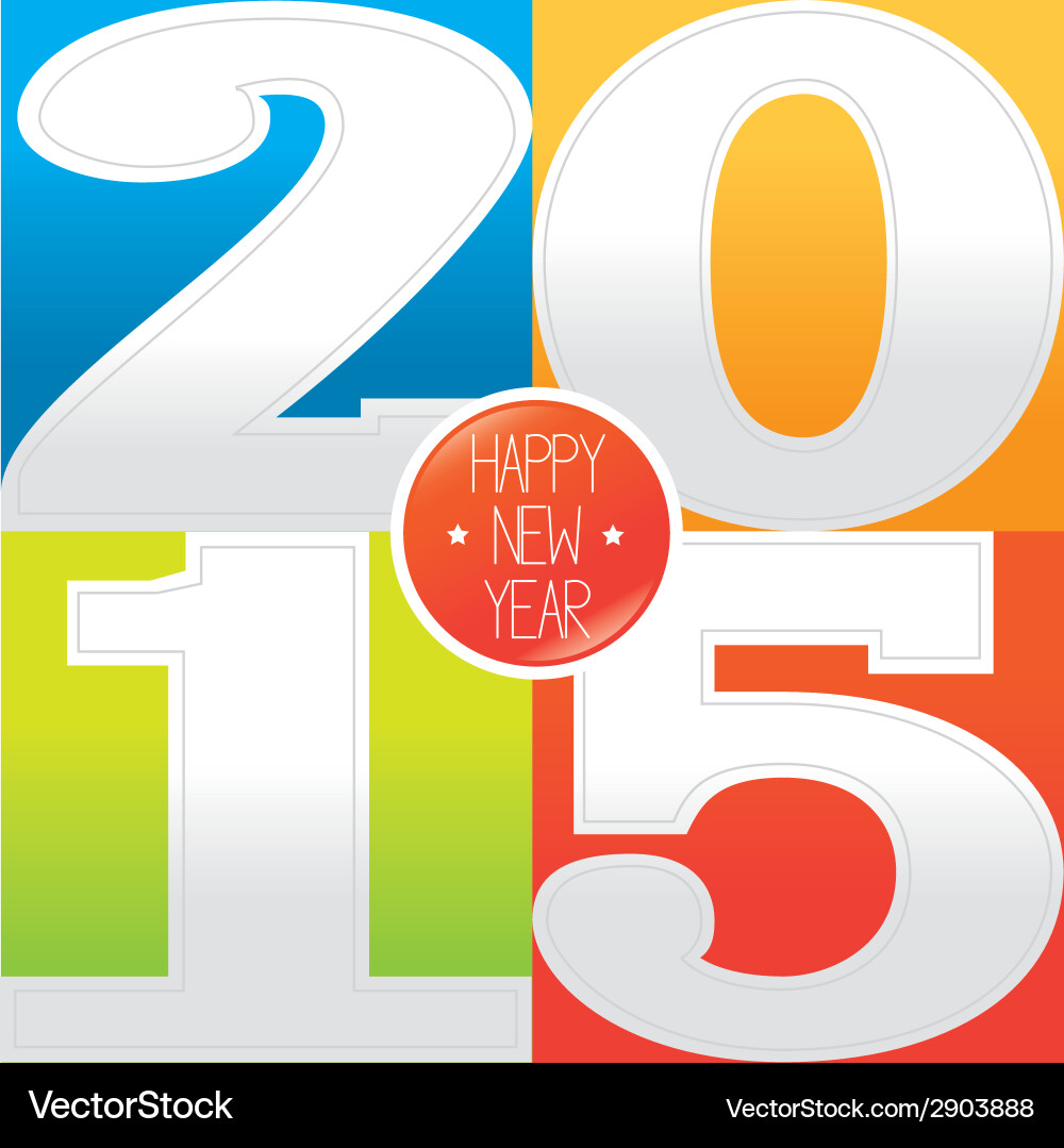New year design over colorfulbackground Royalty Free Vector