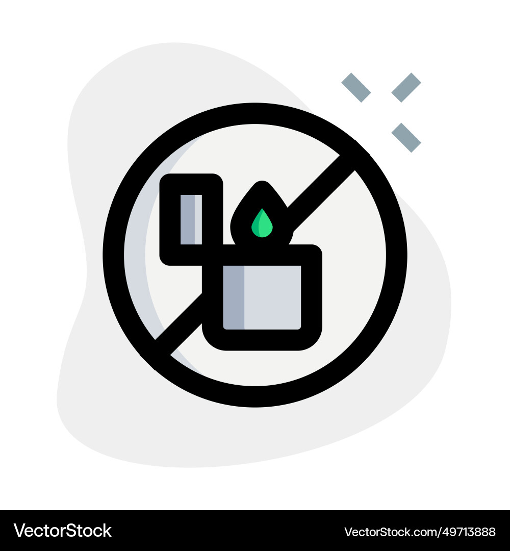 Prohibited use or possession of fire lighters Vector Image