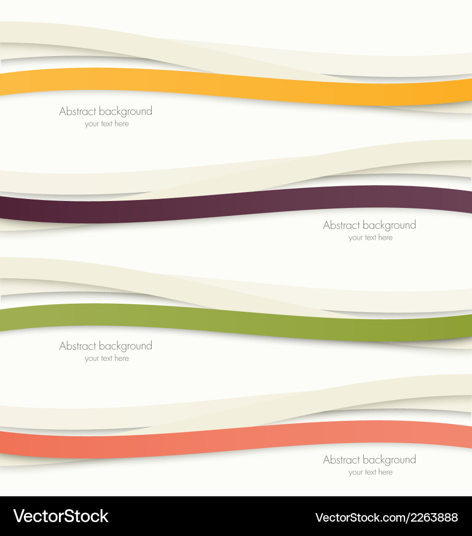 Set of wavy banners Royalty Free Vector Image - VectorStock