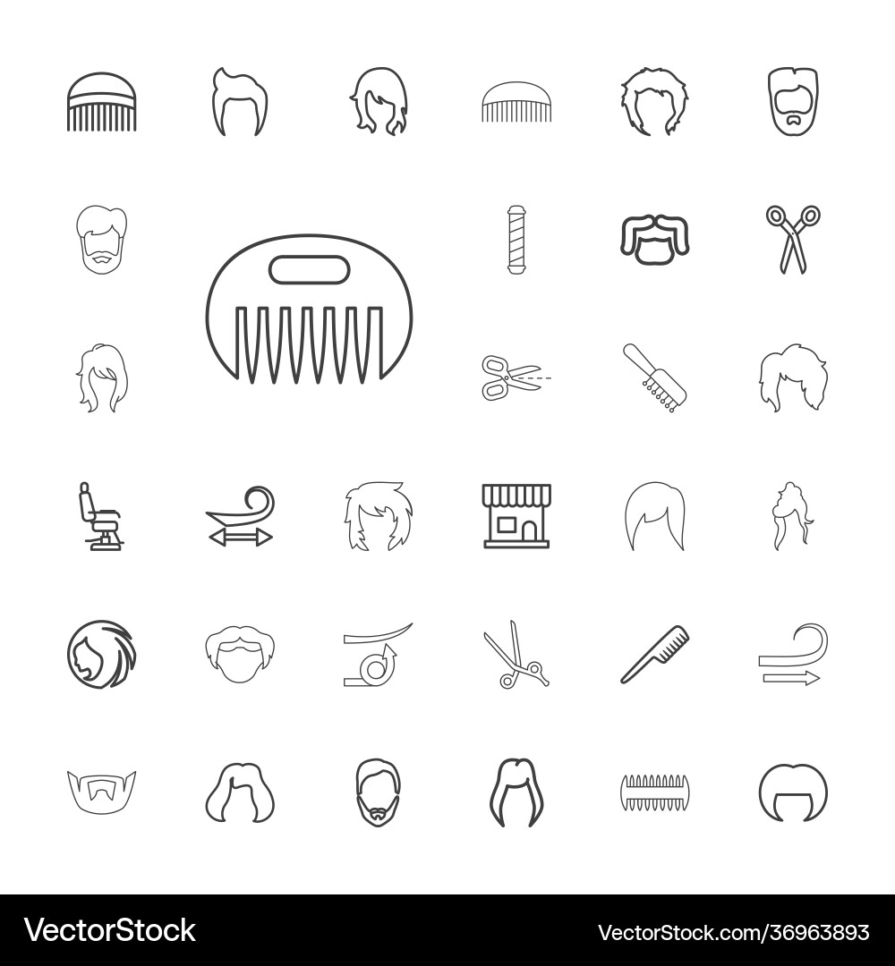 33 haircut icons Royalty Free Vector Image - VectorStock