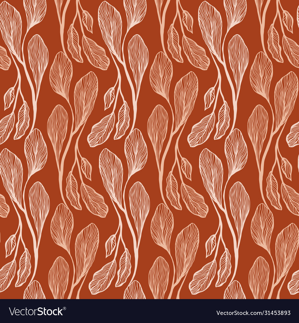 Abstract botanical seamless pattern in light Vector Image