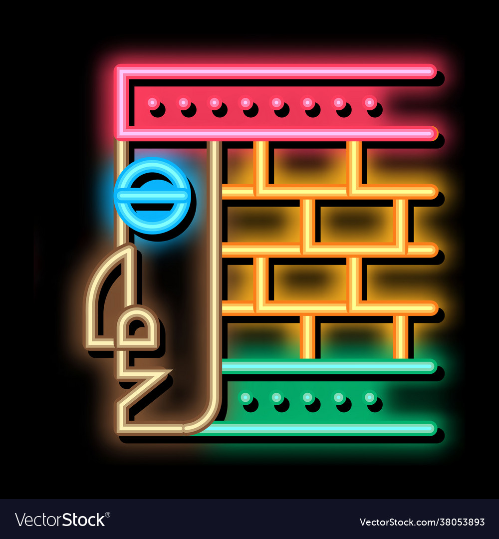Architectural element neon glow icon Royalty Free Vector