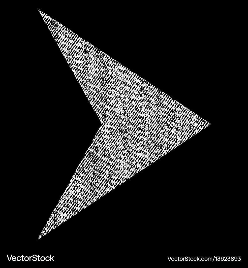 Arrowhead right fabric textured icon Royalty Free Vector