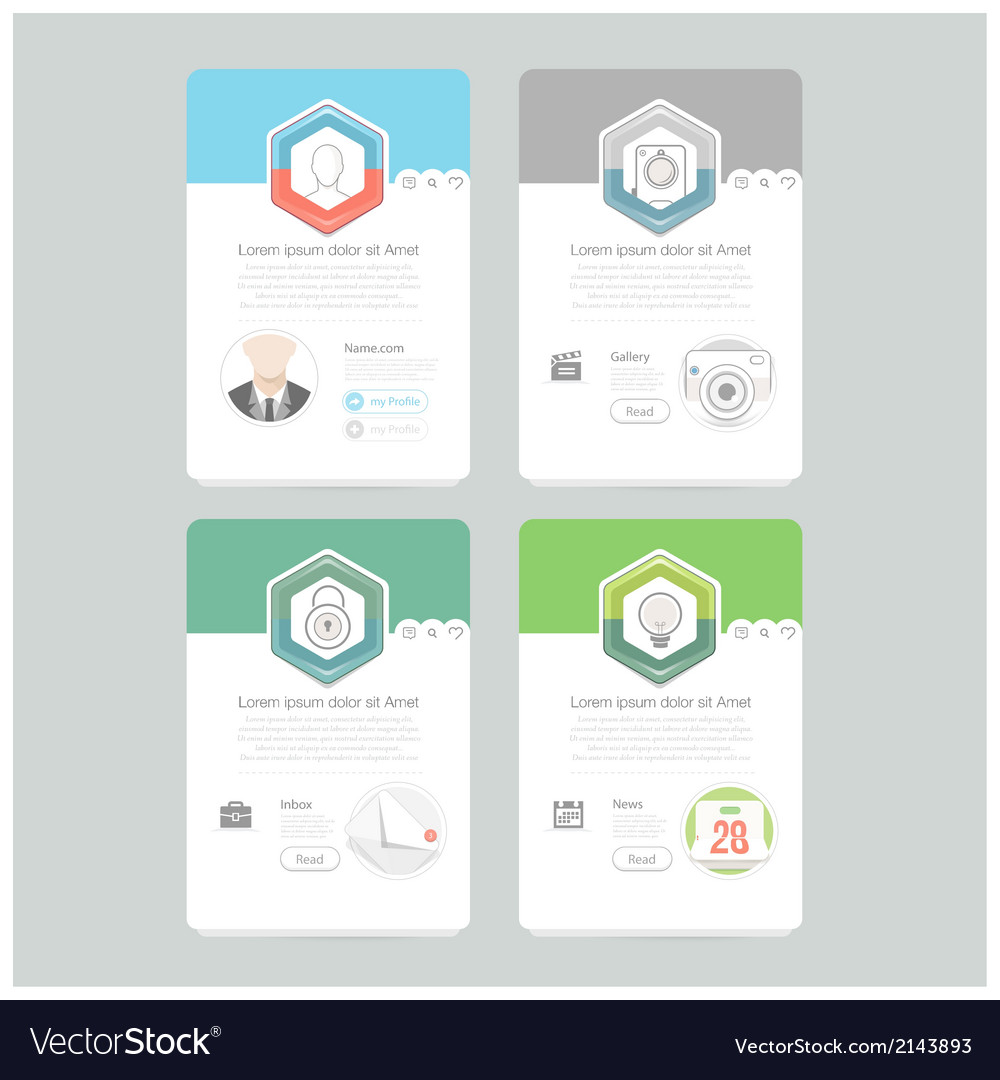 Communication web design elements Royalty Free Vector Image