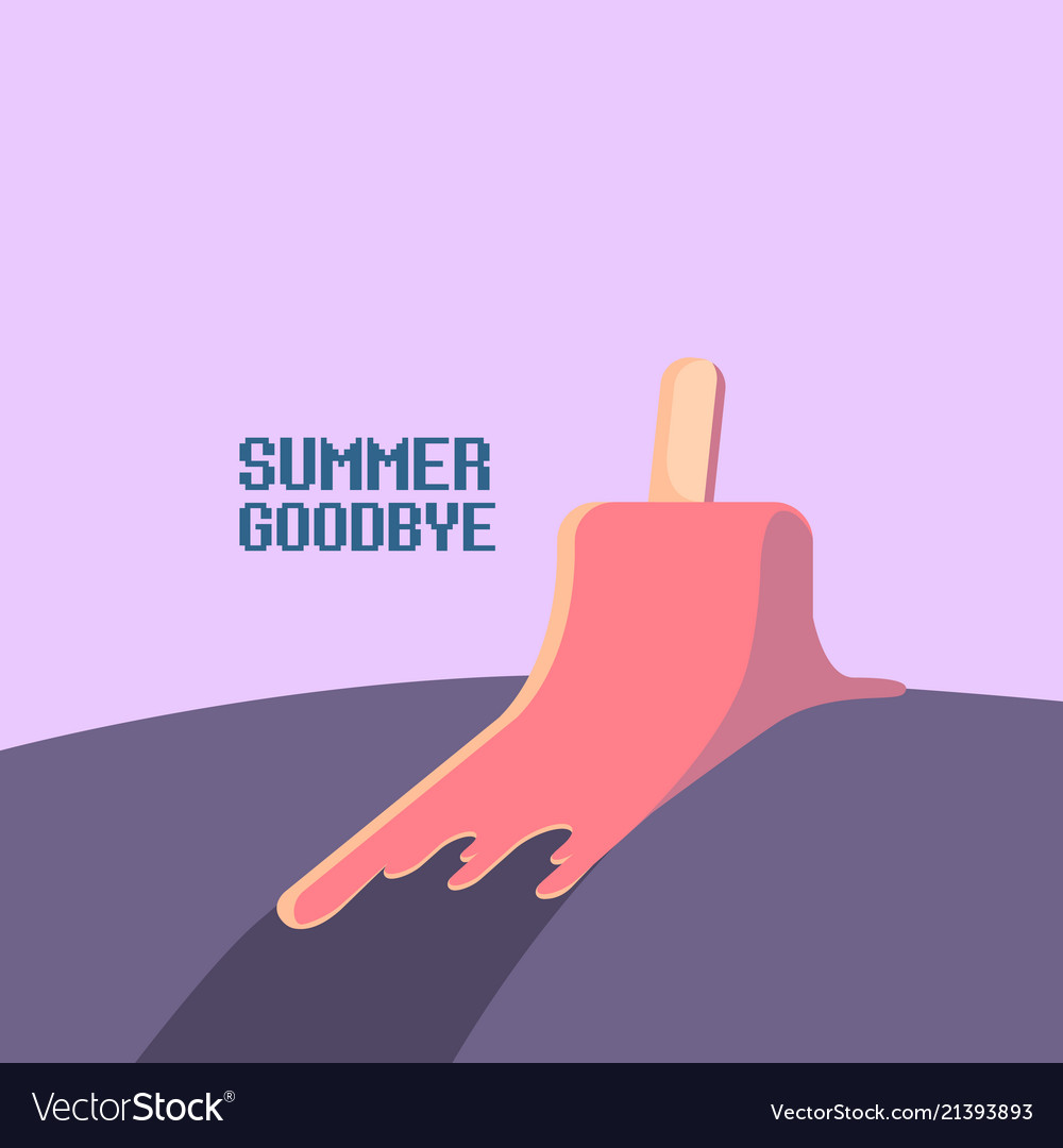 Goodbye summer concept Royalty Free Vector Image