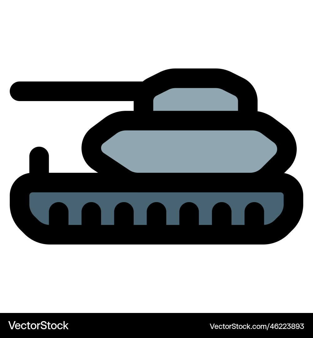 Huge tracked battle tank with destruction weapon Vector Image