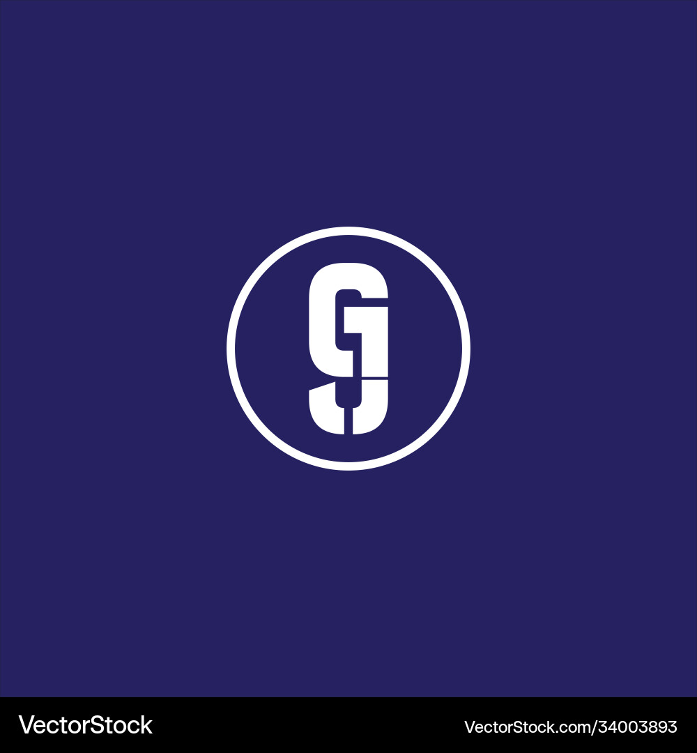 J g letter logo abstract design Royalty Free Vector Image