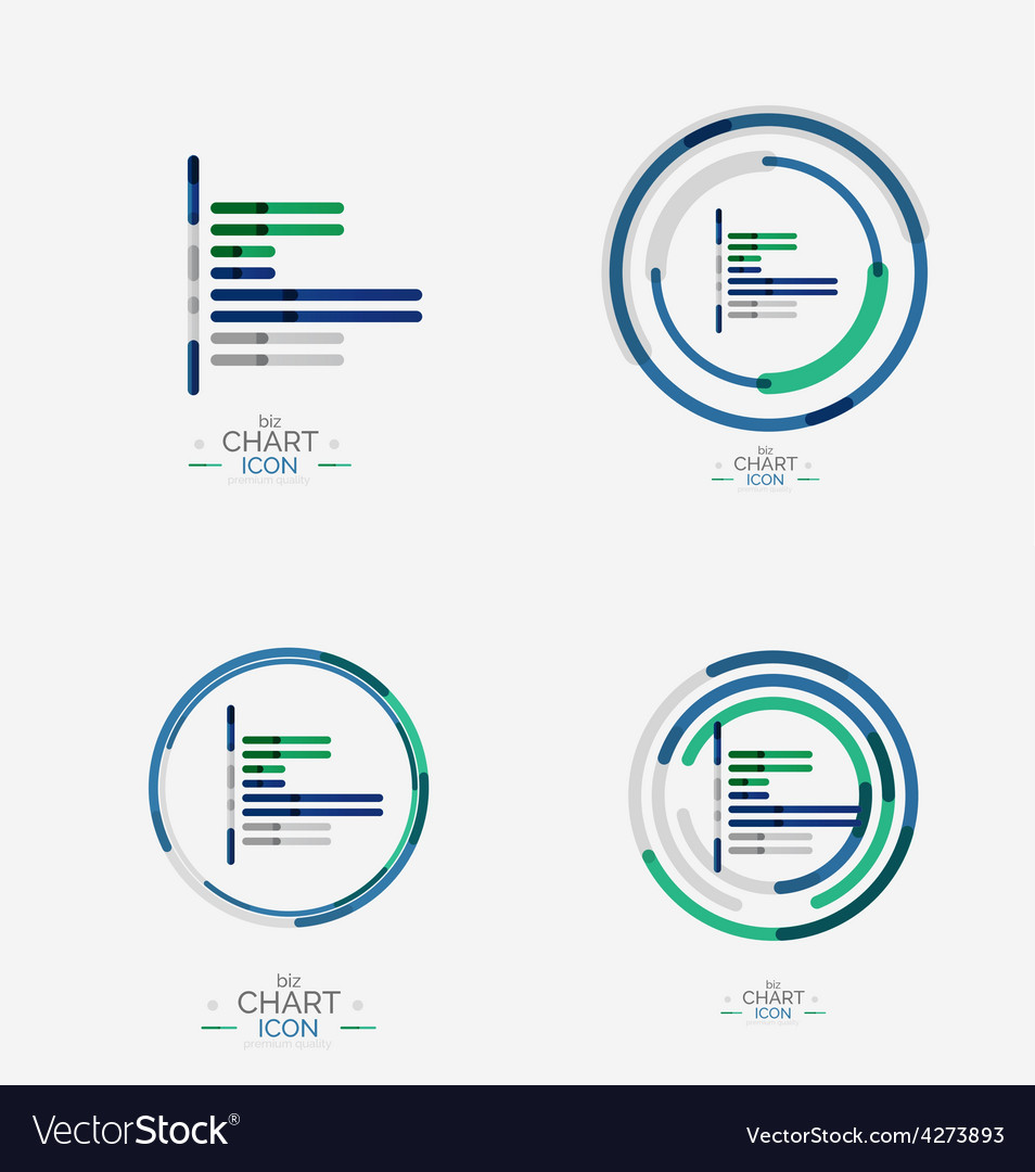 Line graph chart icon Royalty Free Vector Image