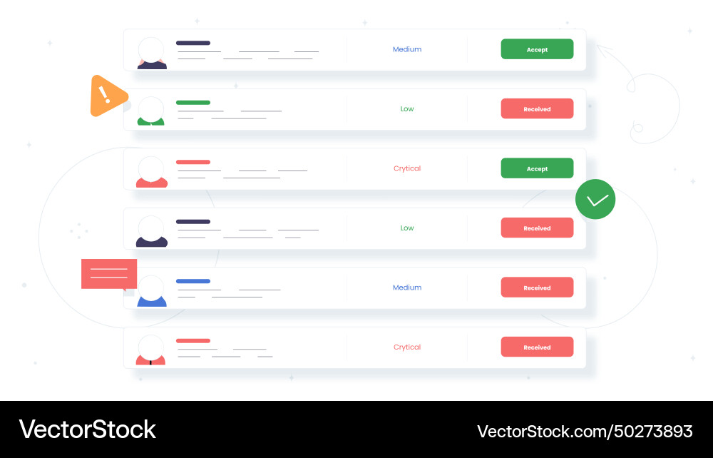 List of messages concept Royalty Free Vector Image