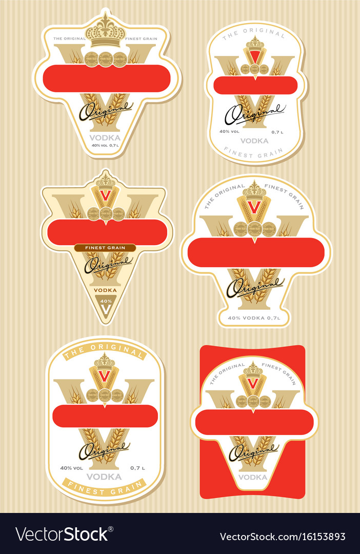 Vodka Label Template