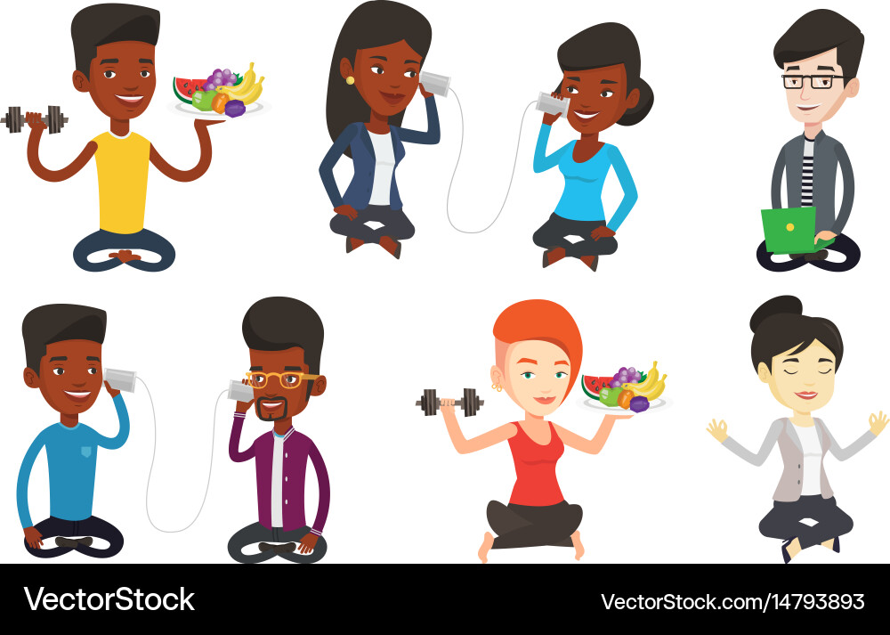 Set of sport characters Royalty Free Vector Image