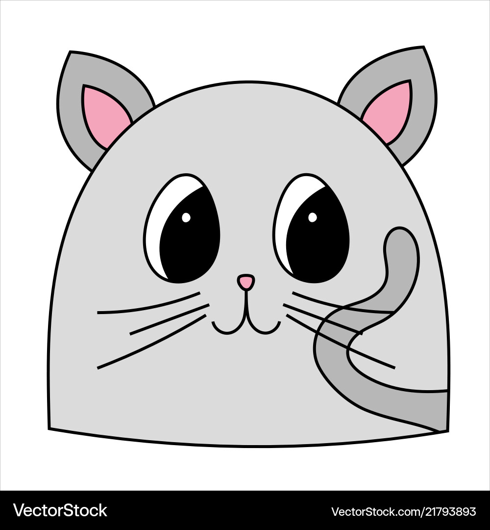Simple hand drawn mouse Royalty Free Vector Image