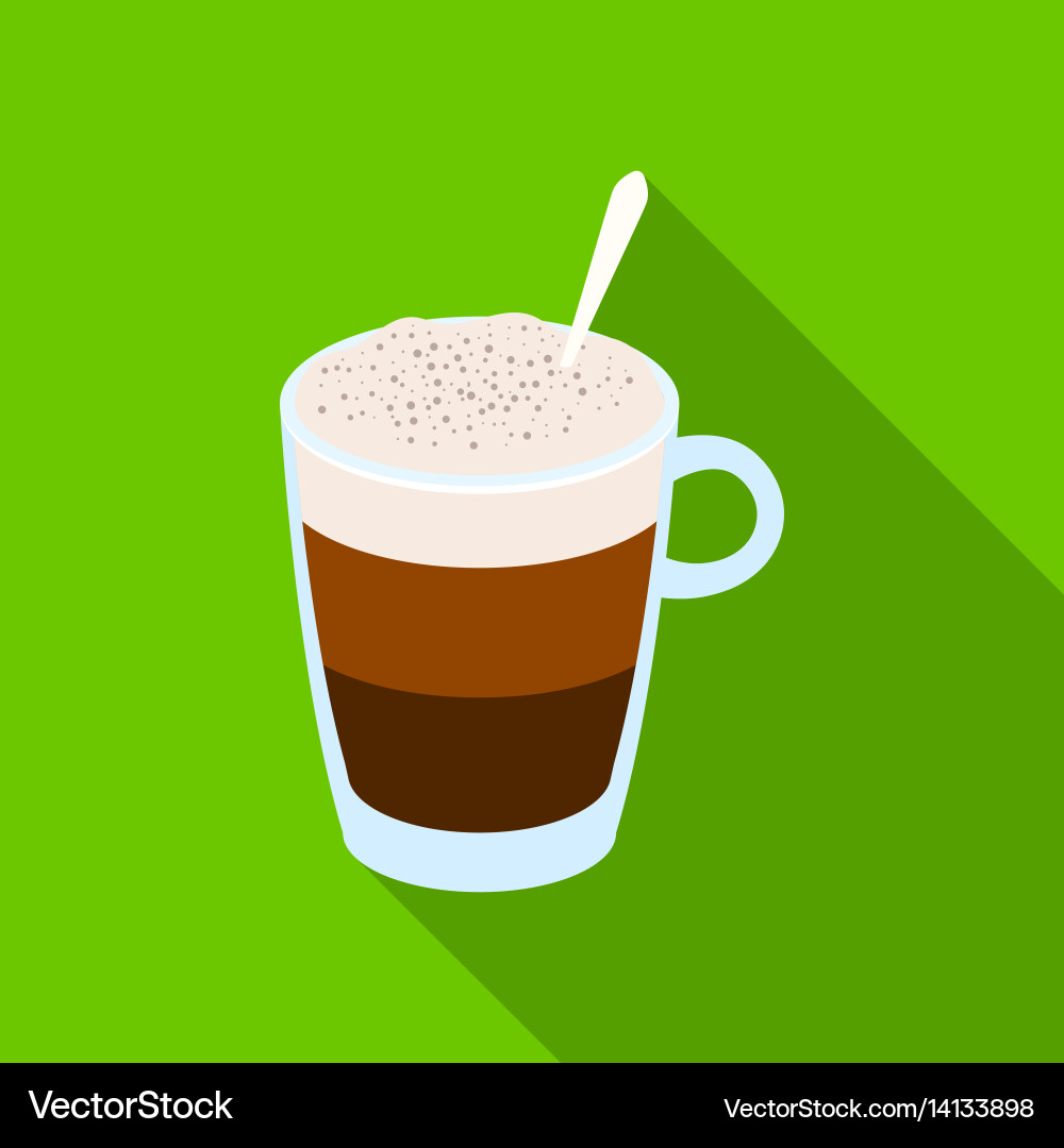A cup of lattedifferent types coffee single Vector Image