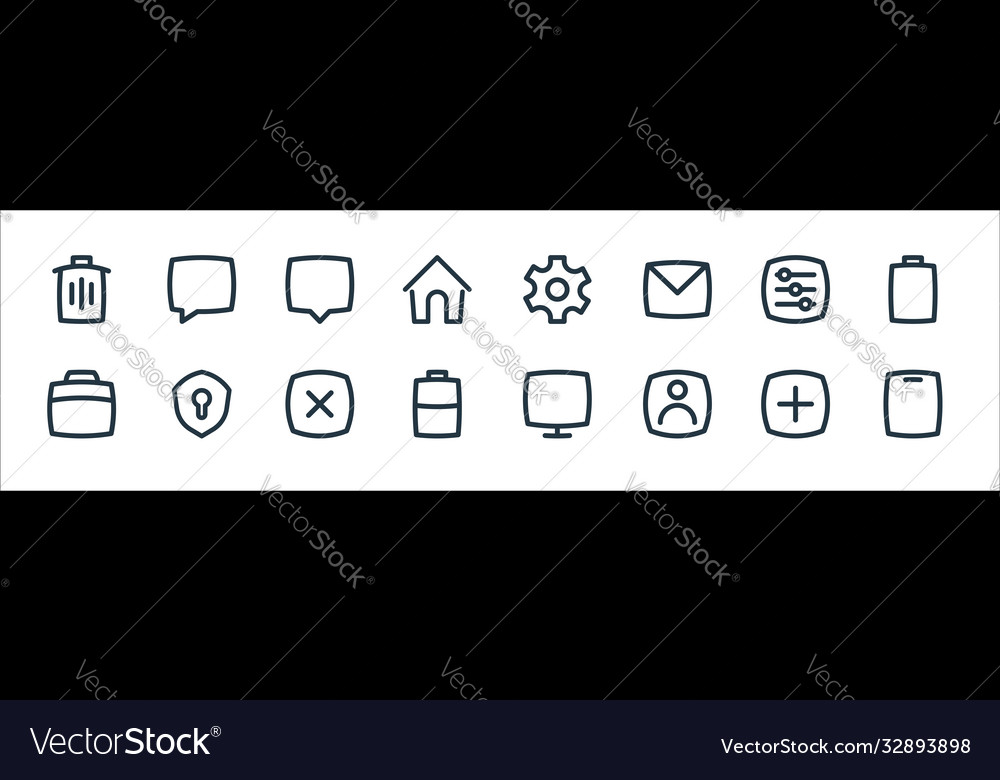 Basic ui line icons linear set quality line set Vector Image