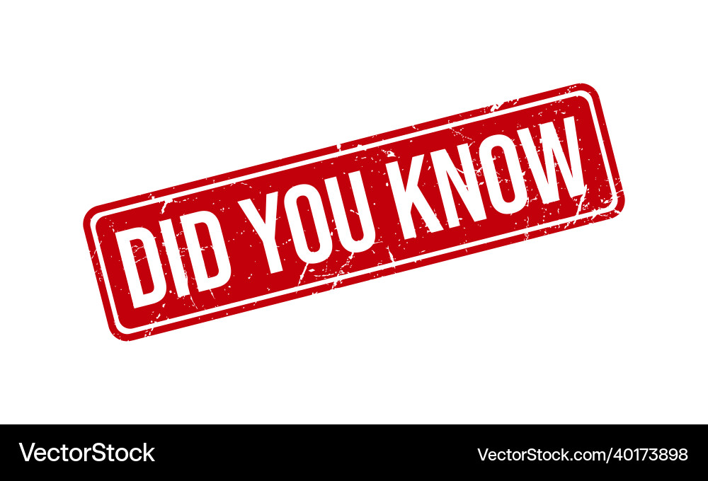 Did you know rubber stamp you know grunge Vector Image