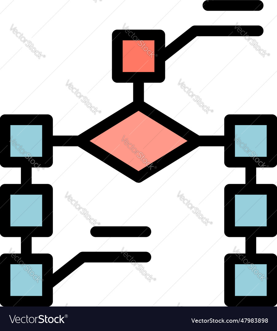 Pragramming scheme icon flat Royalty Free Vector Image