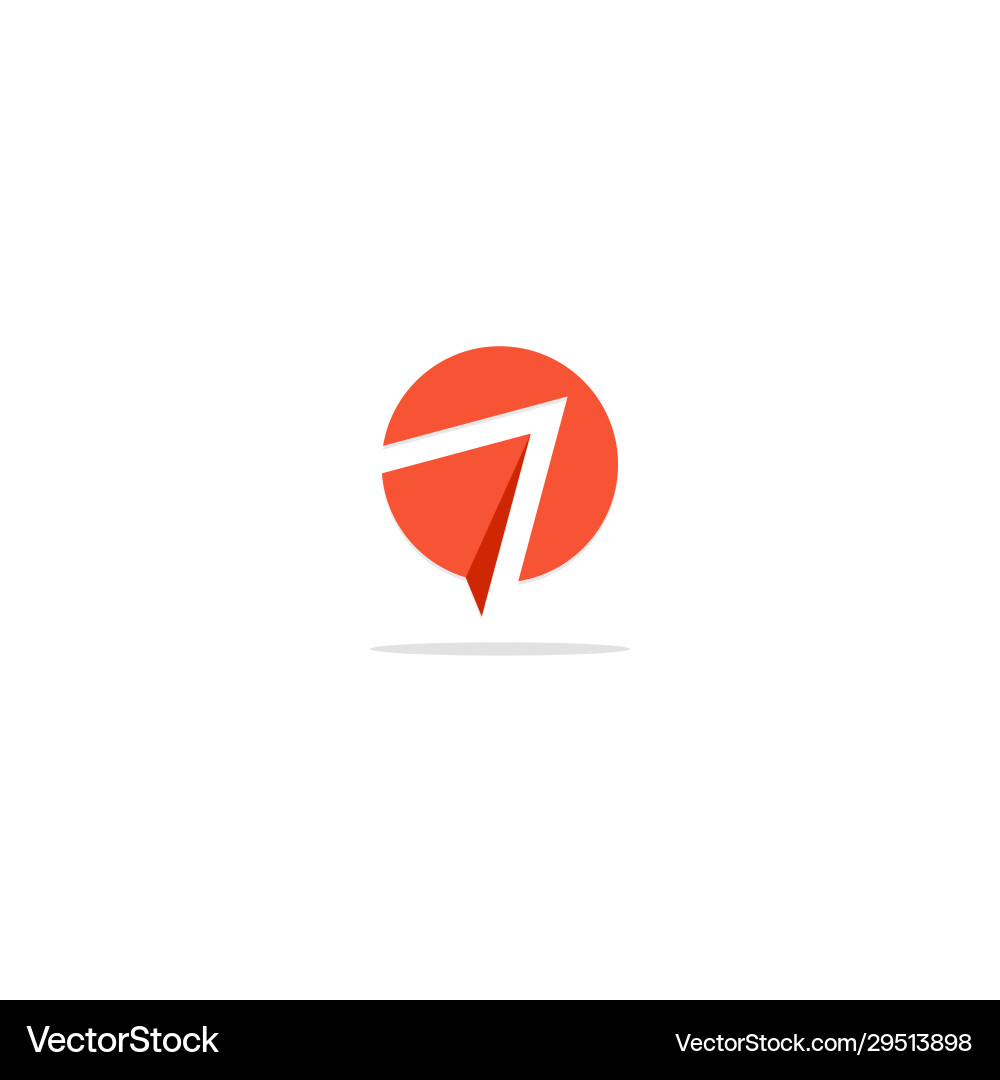 Round arrow abstract company logo Royalty Free Vector Image