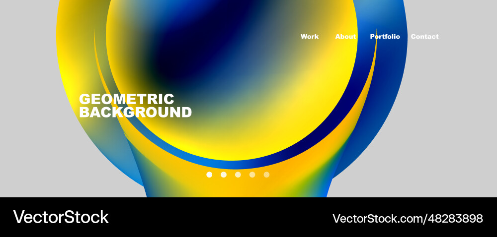 Round shapes and circles geometric abstract Vector Image