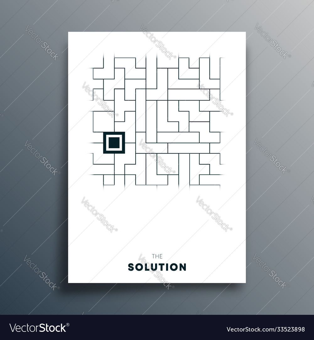 Solution abstract typography Royalty Free Vector Image