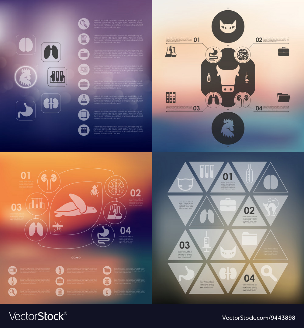 Veterinary infographic with unfocused background Vector Image Veterinary infographic with unfocused background Vector Image