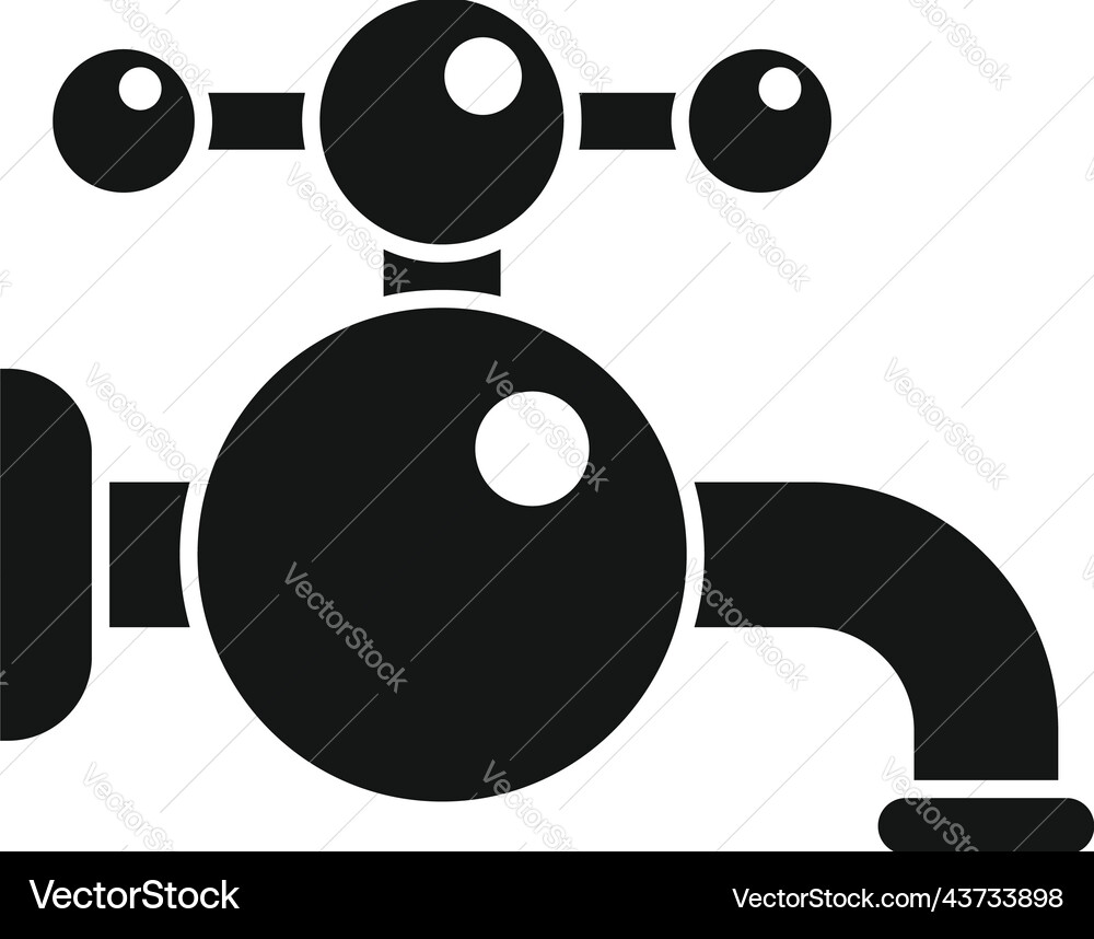 Water tap icon simple pipeline sewer Royalty Free Vector