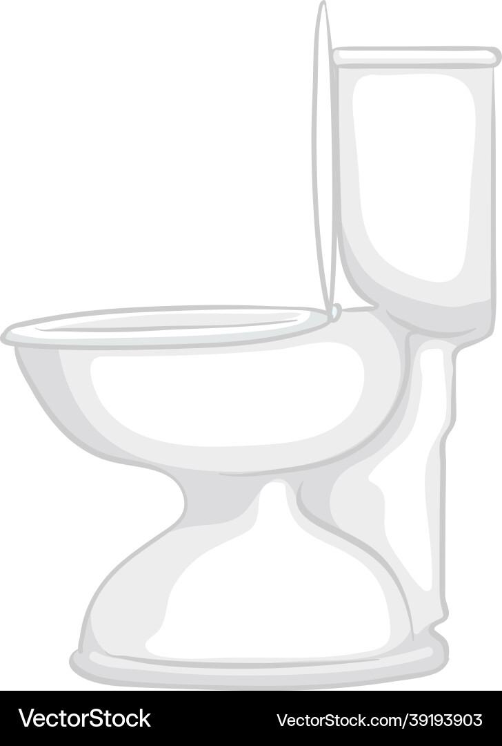 A white toilet isolated on background Royalty Free Vector