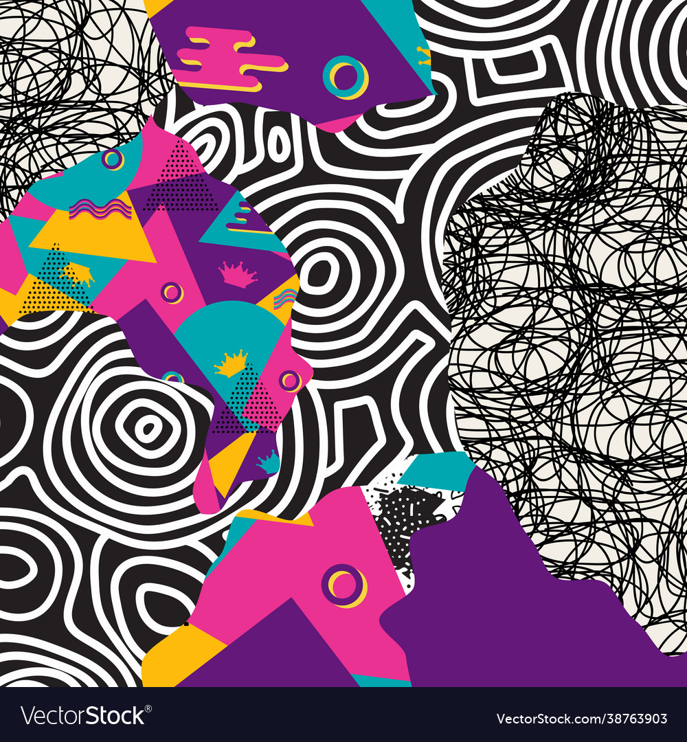 Abstract background doodle Royalty Free Vector Image