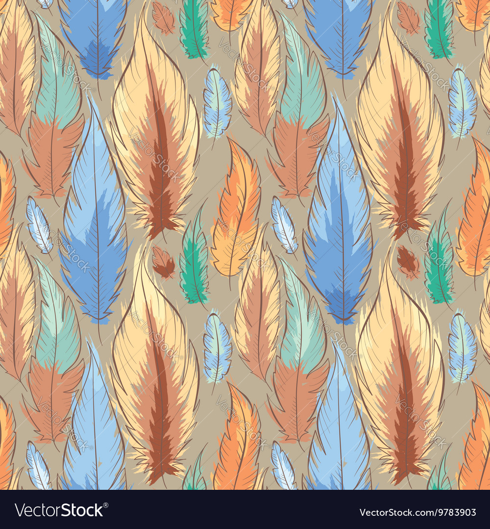 Background with feathers Royalty Free Vector Image